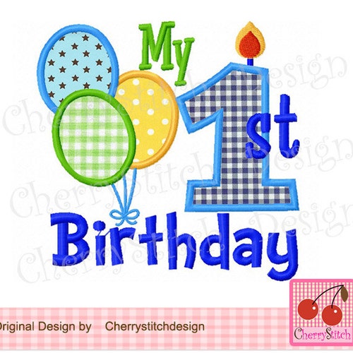 Birthday Number 1 With Balloonsmy 1st Birthdaymy First | Etsy