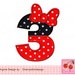 Minnie Birthday Numbers Machine Embroidery Applique - Etsy