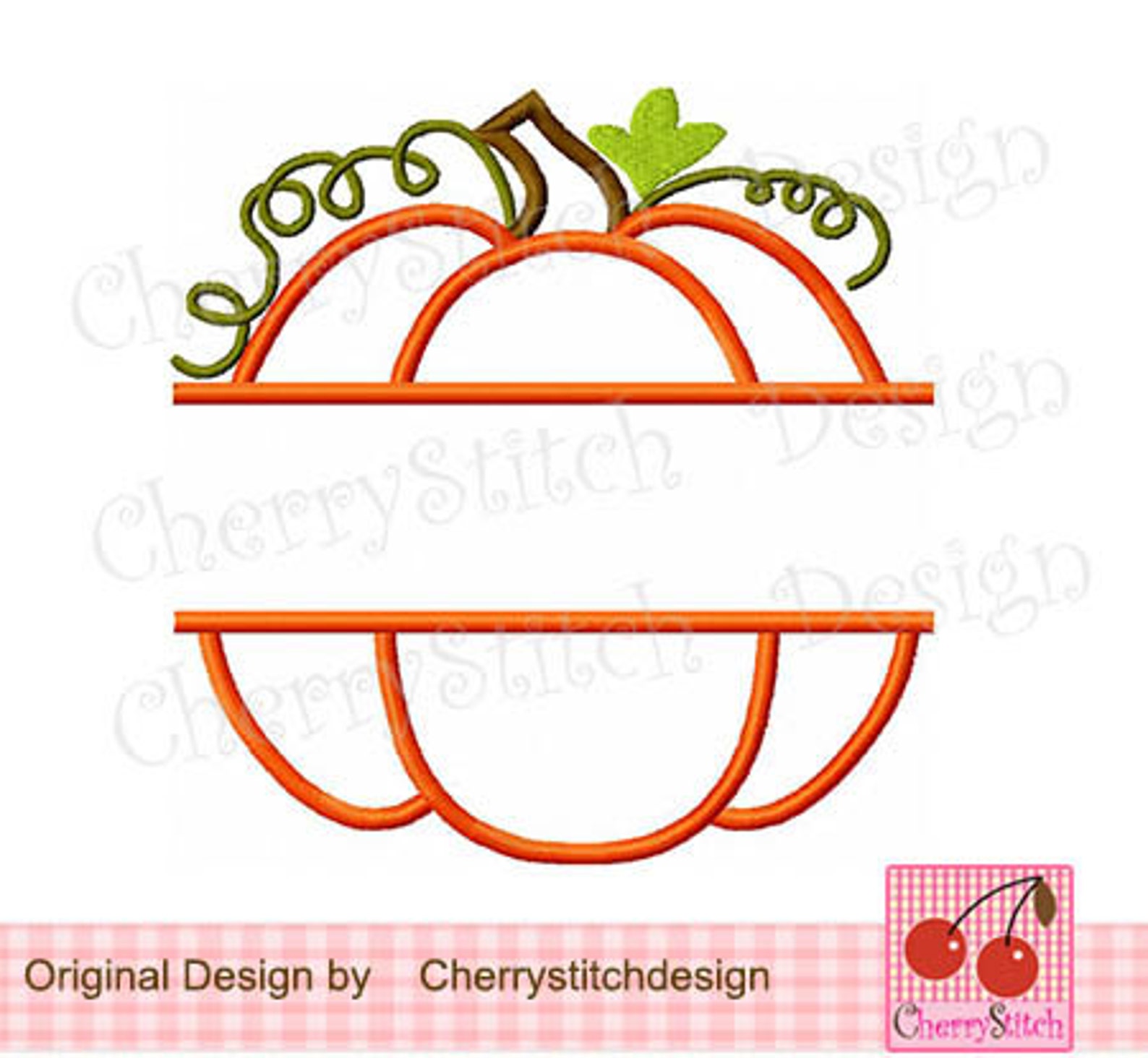 Split Pumpkin Fall Pumpkin Machine Embroidery Applique Design - Etsy