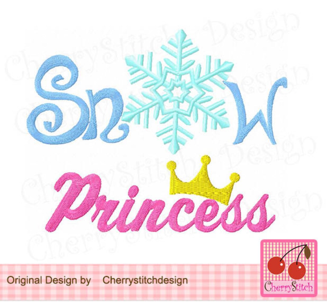 Snow Princess Machine Embroidery Design - 4x4 5x5 6x6" - Etsy