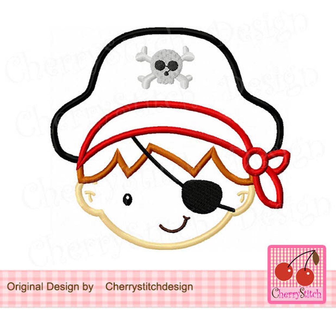 Pirate Boy Machine Embroidery Applique Design BG0030 - Etsy