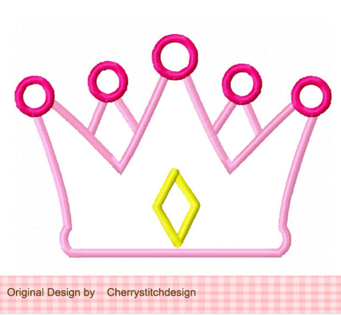Crown Machine Embroidery Applique Design 4x4 5x5 6x6 - Etsy