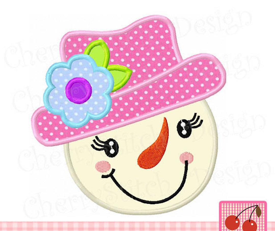 Embroidery Design Snowman Face, Snowman Girl Machine Embroidery ...