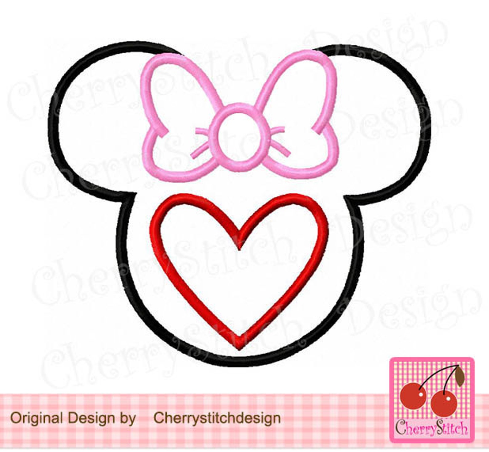 Valentine's Day Mouse Headvalentine's Minnie With - Etsy