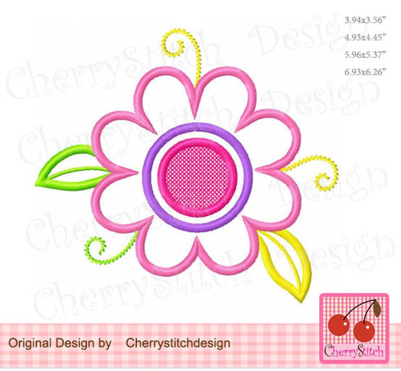 Flower Spring Flower Machie Embroidery Applique Design SPR33 | Etsy