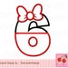 Birthday Number 6,minnie Number 6 Applique,birthday Embroidery Applique ...