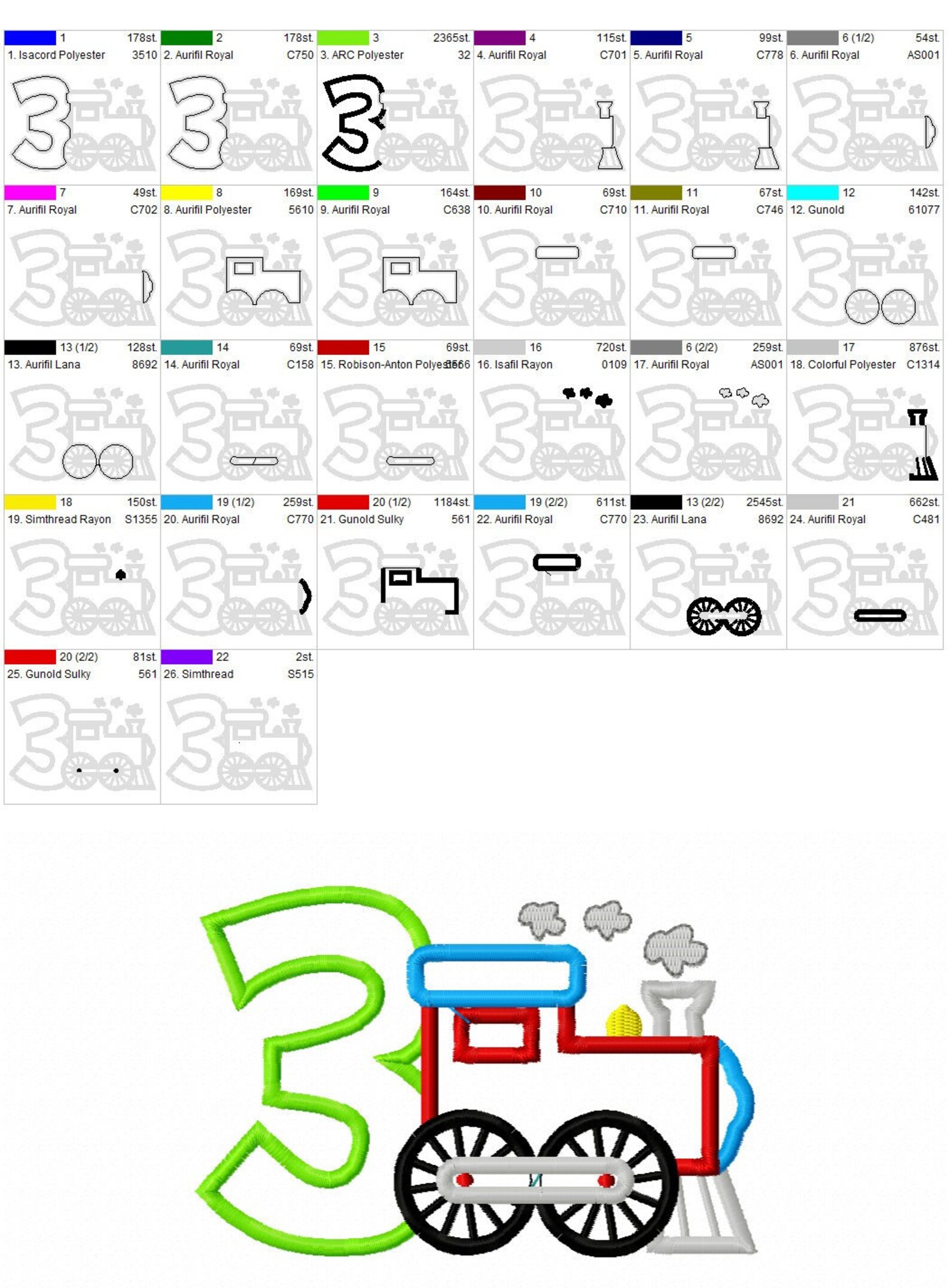 Train Number 3 Birthday Nubmer 3 Transportation Machine - Etsy