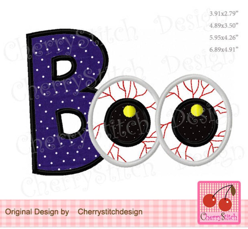 Halloween BOO Machine Embroidery Applique Design HL0069 for - Etsy
