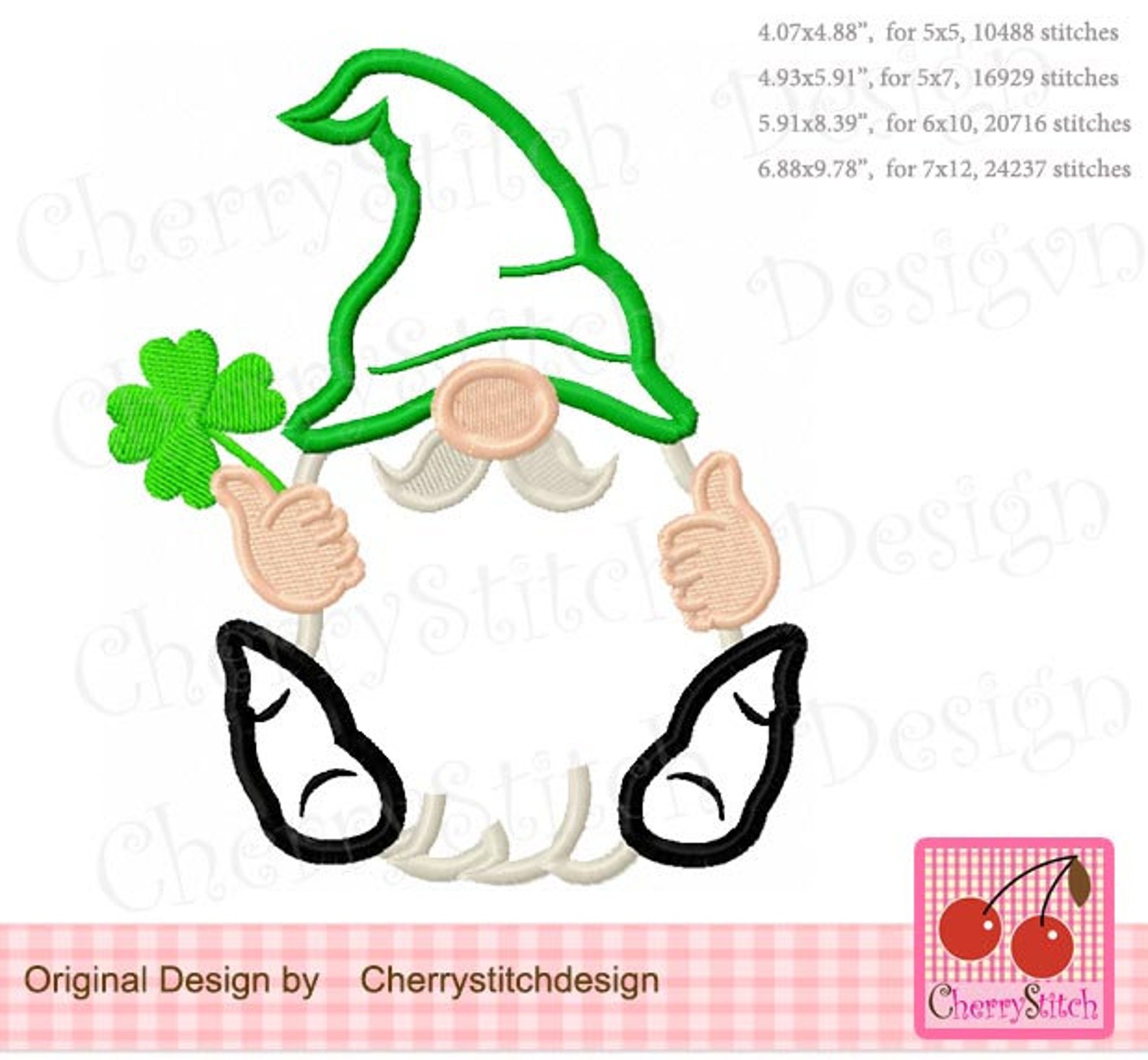 St. Patricks Day Lucky Gnome Gnome With Shamrock sitting | Etsy