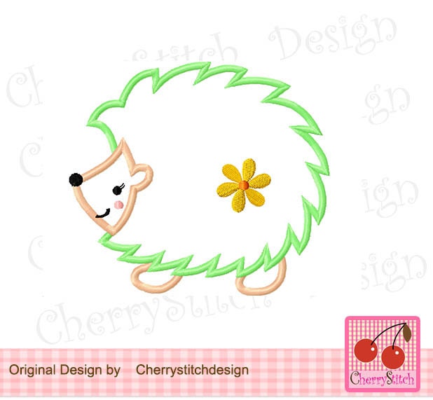 Hedgehog Animal Machine Embroidery Applique Design - Etsy