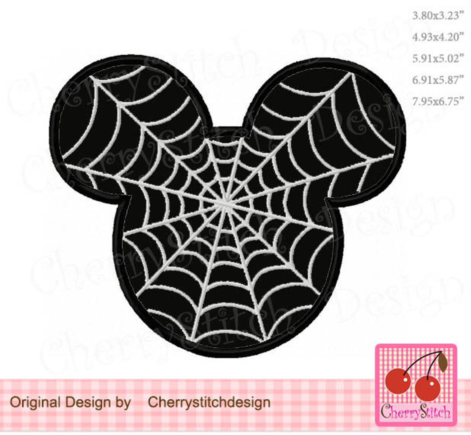 Halloween Mickey Mouse Ears Machine Embroidery Applique Design - Etsy