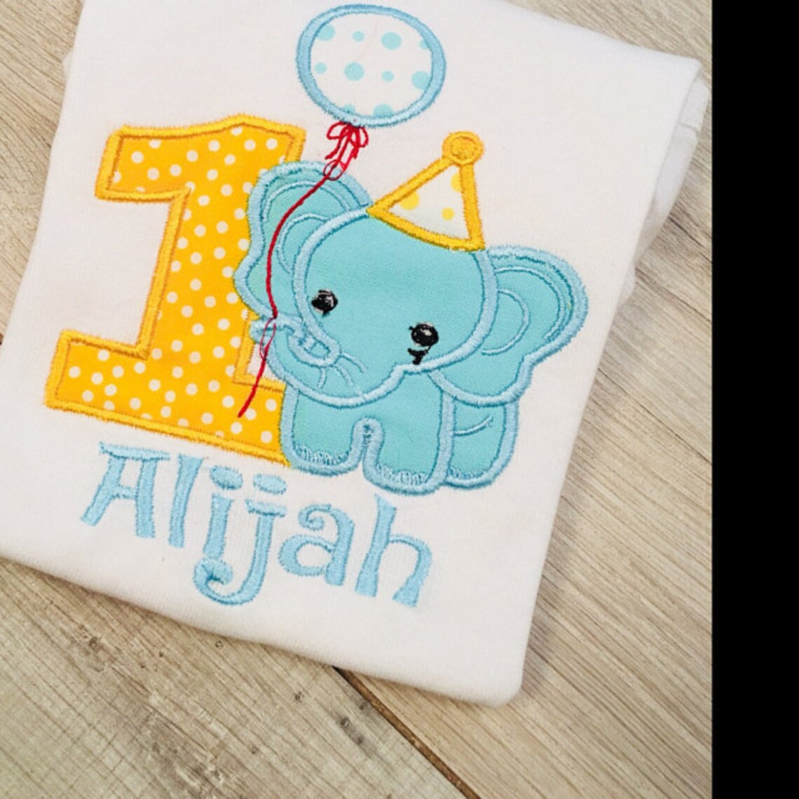 Baby Elephant Number 1 Birthday number 1 1st Birthday | Etsy