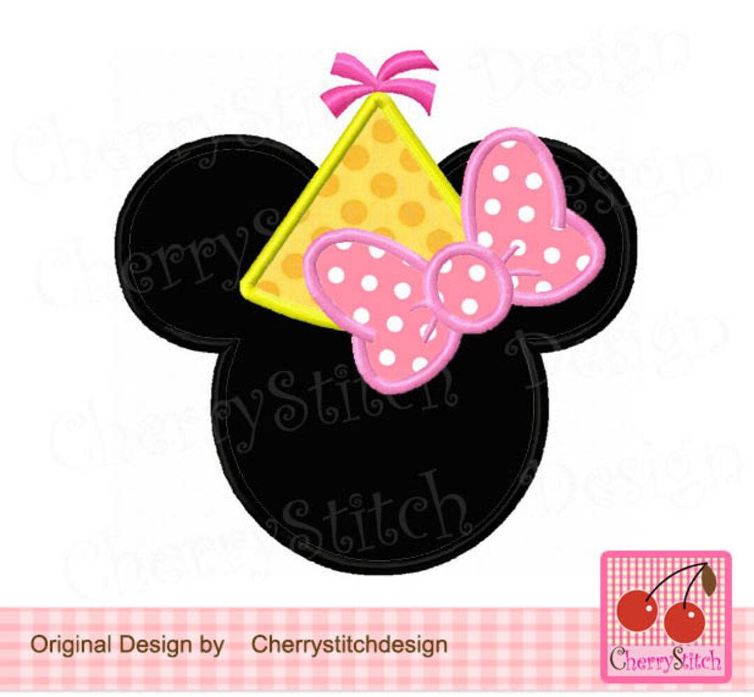 Minnie Applique Birthday Machine Embroidery MM0049 - Etsy