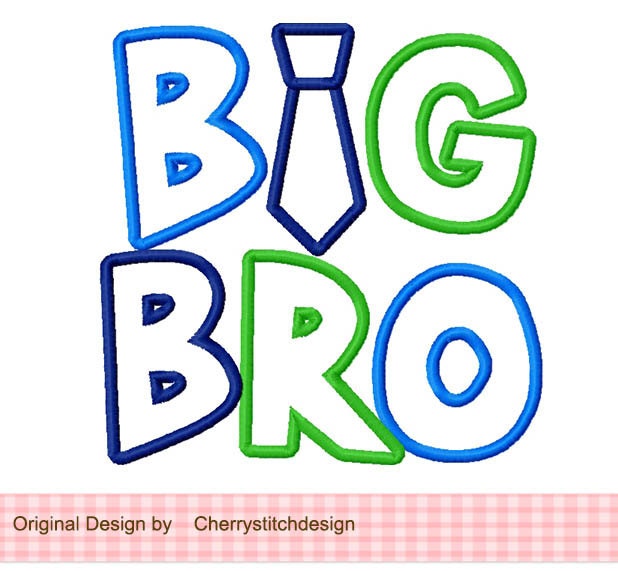 BIG BRO Machine Embroidery Applique Design 4x4 5x5 6X6 | Etsy