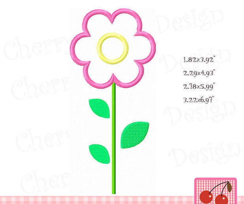 Spring Flower Single Flower Embroidery Applique SPRING10 for - Etsy
