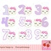 Cat Numbers 1-9,birthday Numbers Det, Kitty Cat With Bow Numbers ...