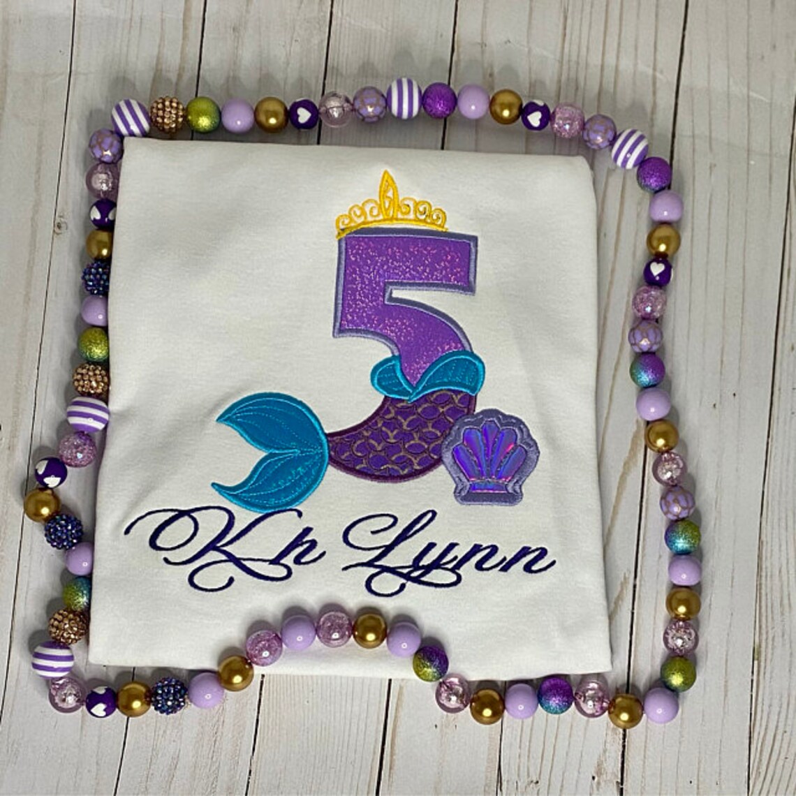 Mermaid Tail Number 5 Mermaid Number 5 Birthday Princess | Etsy