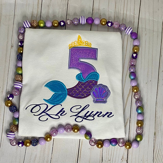 Mermaid Tail Number 5 Mermaid Number 5 Birthday Princess - Etsy UK