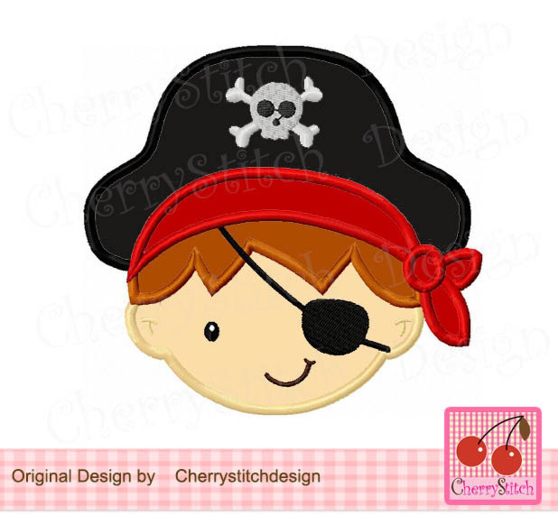 Pirate Boy Machine Embroidery Applique Design BG0030 | Etsy