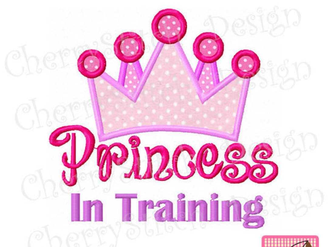 Princess Embroidery Design Princess in Training Machine Embroidery ...