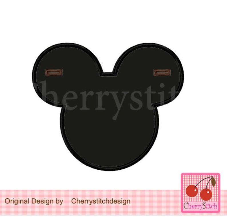 Adorable Mickey Mouse Ears Stroller Tag - DIY Machine Applique - Etsy