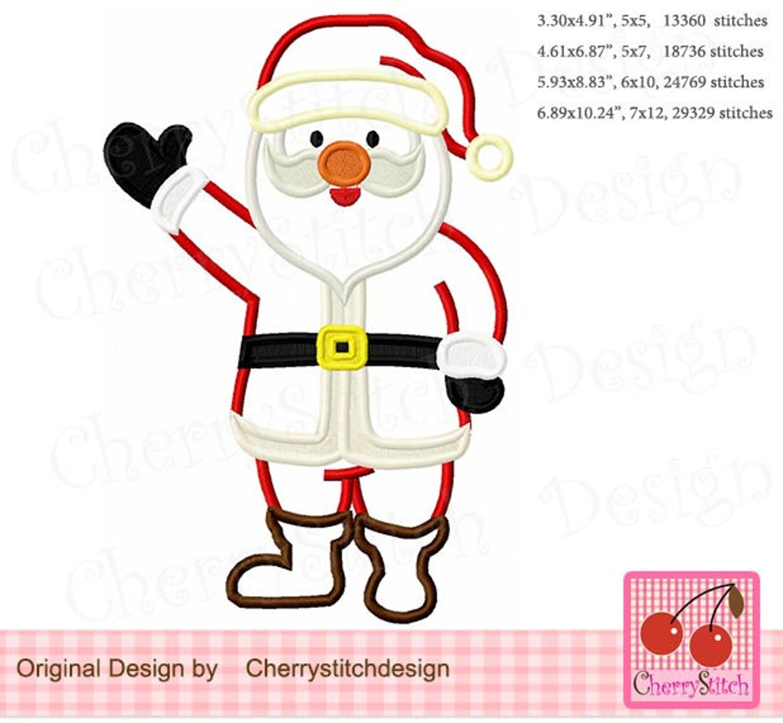 Christmas Santa Claus Machine Embroidery Applique CH0216 - Etsy