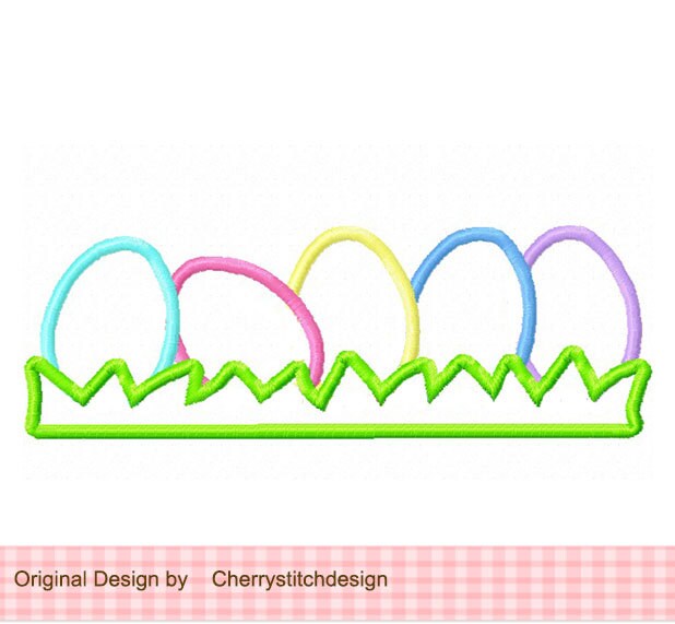 Easter Eggs Machine Embroidery Applique Design - Etsy