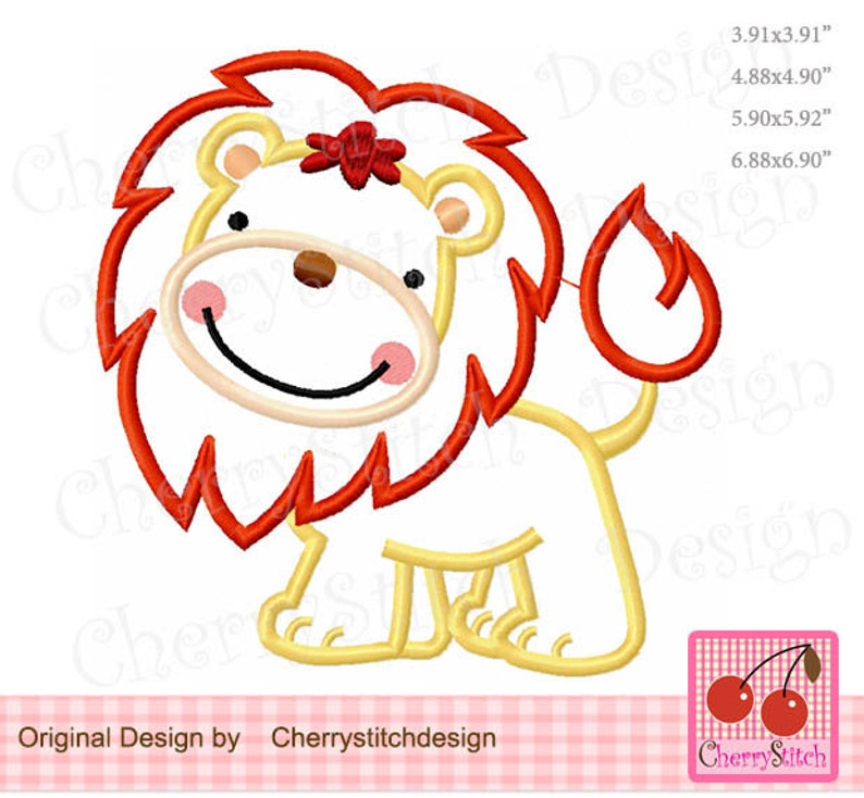 Lion Junle Baby Lion Machine Embroidery Applique Design AN0168 - Etsy