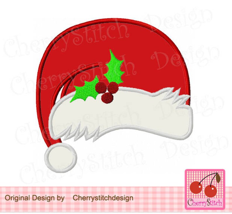 Christmas Embroidery Design Santa Claus Hat Machine Embroidery - Etsy