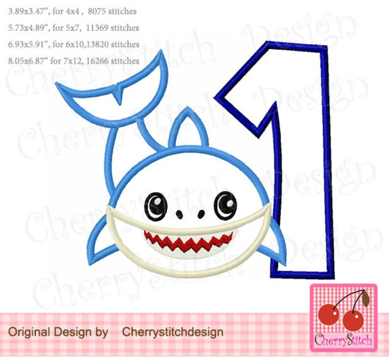 Shark Applique Shark Boy Number 1 Birthday Machine Embroidery - Etsy
