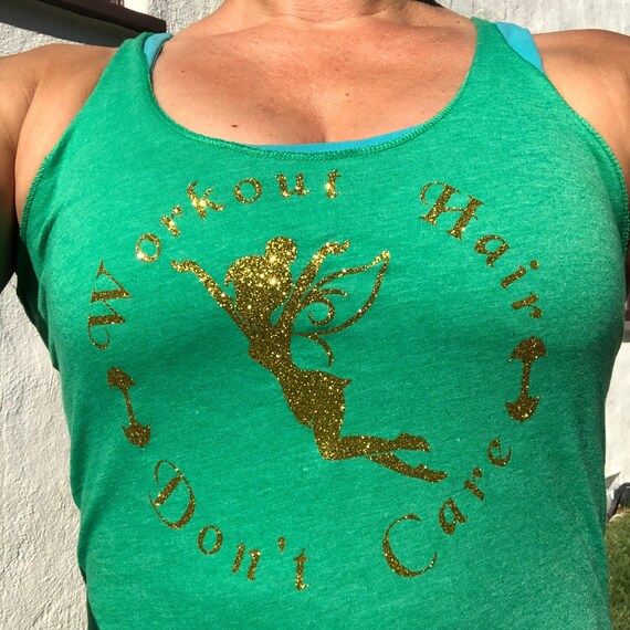Workout Hair Dont Care Tinkerbell Inspired Workout Tank | Etsy