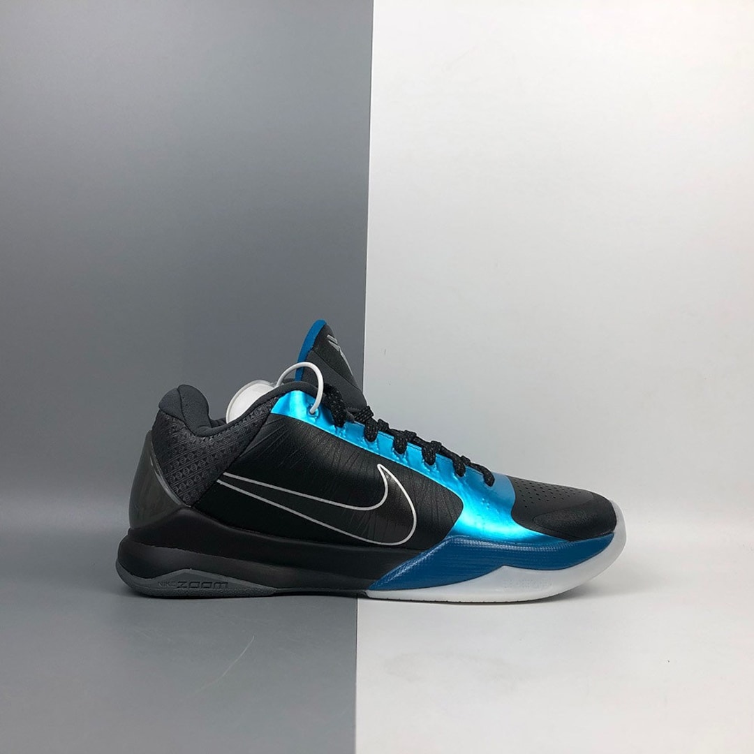 Zoom Kobe 5 dark Knight Black/black-dark Grey-blue Sneaker - Etsy