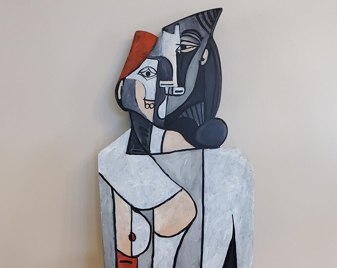 Picasso Jaqueline Rocque upcycled chair by Artist | Etsy
