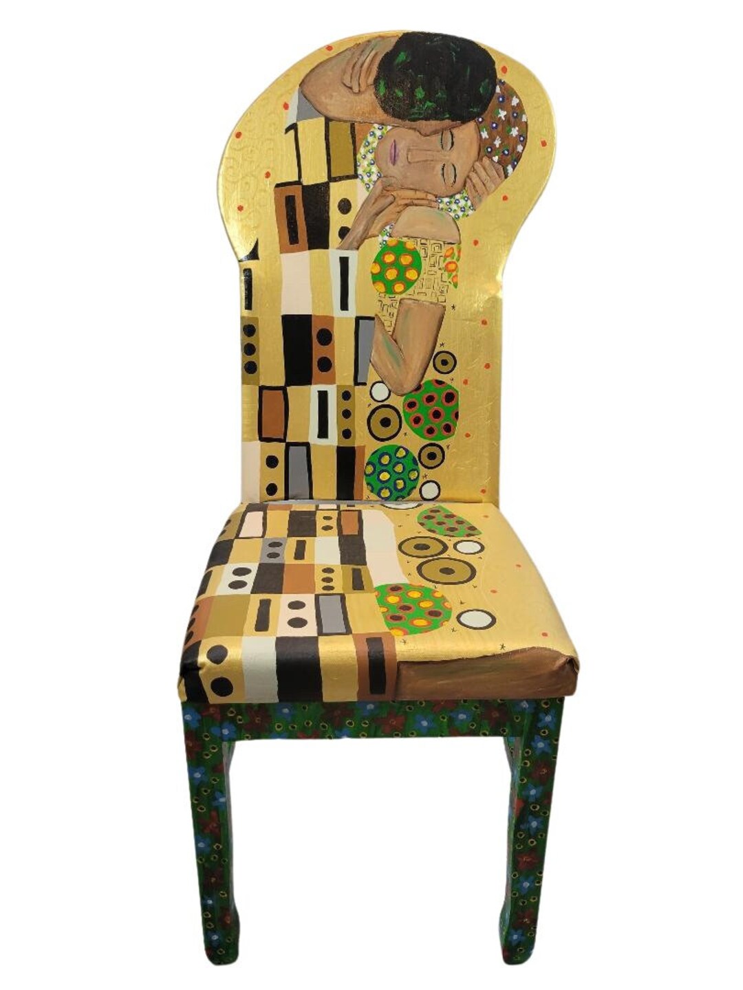 Klimt the Kiss Chair Painted by Artist Todd Fendos - Etsy