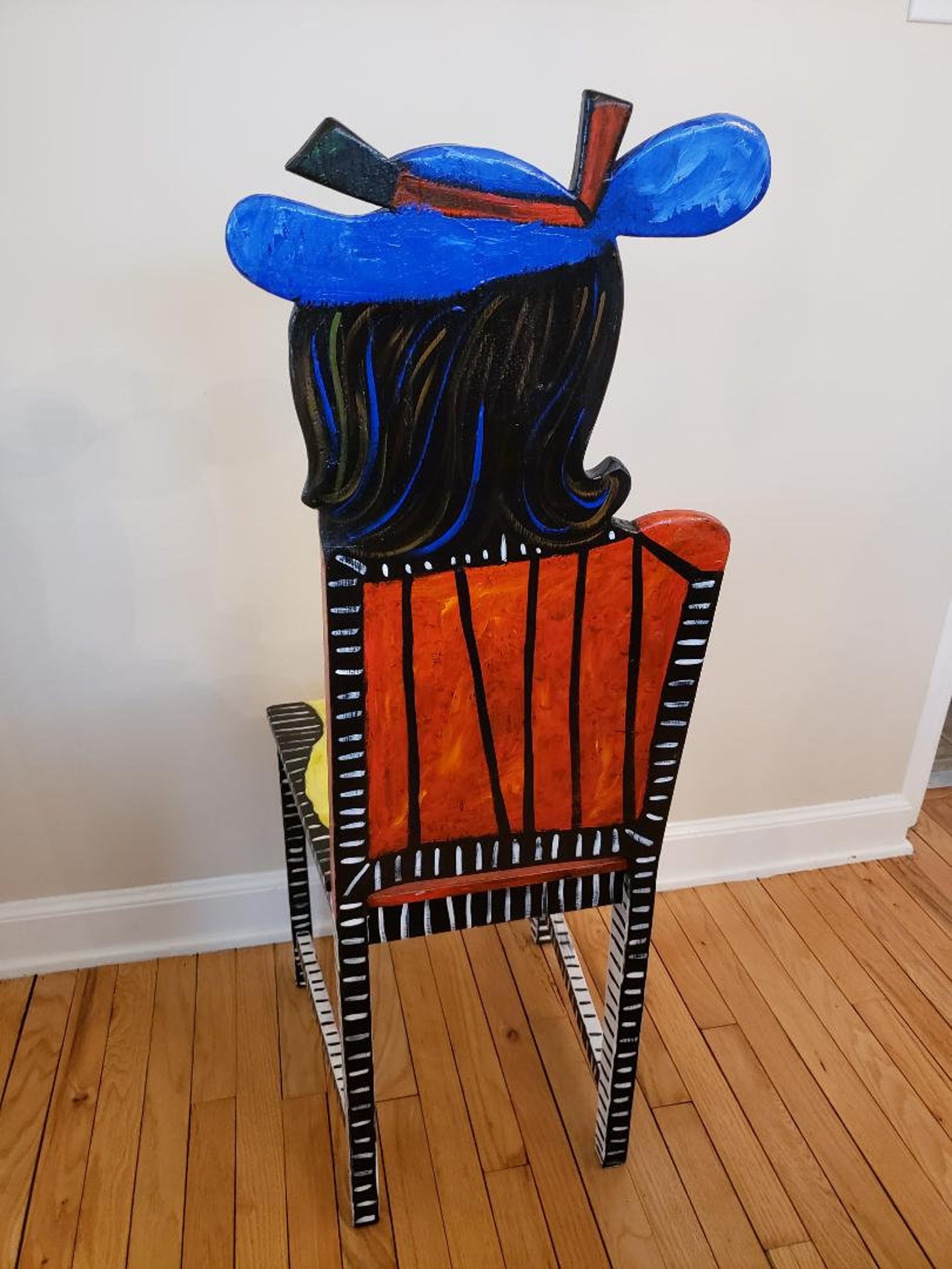 Picasso Portrait of a Young Girl Upcycled Chair Painted by | Etsy