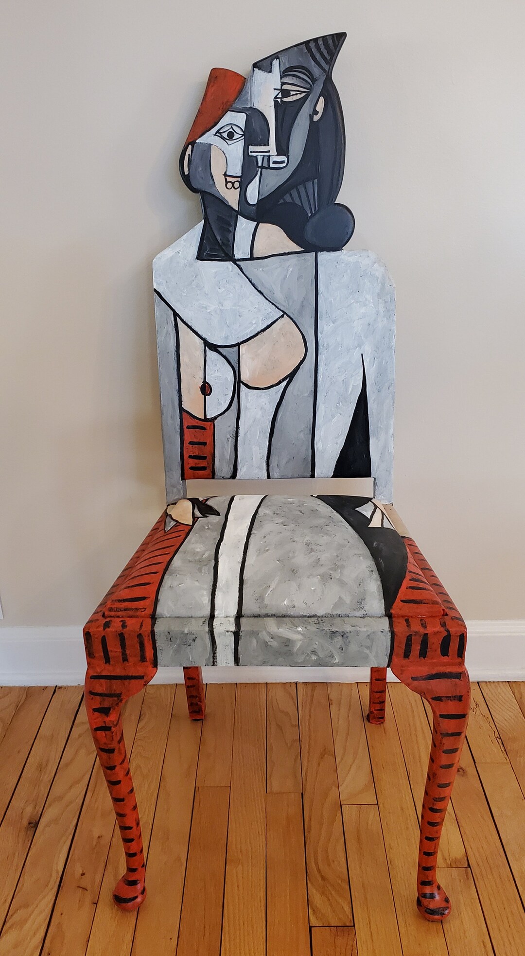 Picasso jaqueline Rocque Upcycled Chair by Artist - Etsy