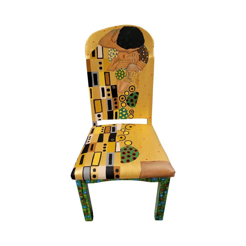 Klimt the Kiss Chair Painted by Todd Fendos - Etsy