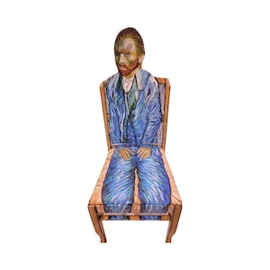 Van Gogh Self-portrait Chair Painted by Artist Todd Fendos - Etsy