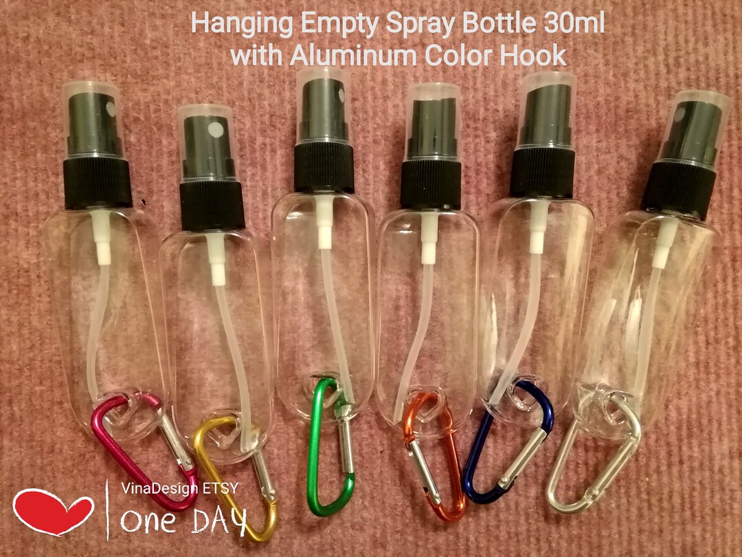 Hanging Empty Spray Bottle 30ml W/ Aluminum Color Hook Bottle Hanging ...