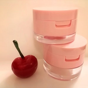 3gm / 0.10oz Portable Mini Pink Powder Box With Mirror and Power Puff ...