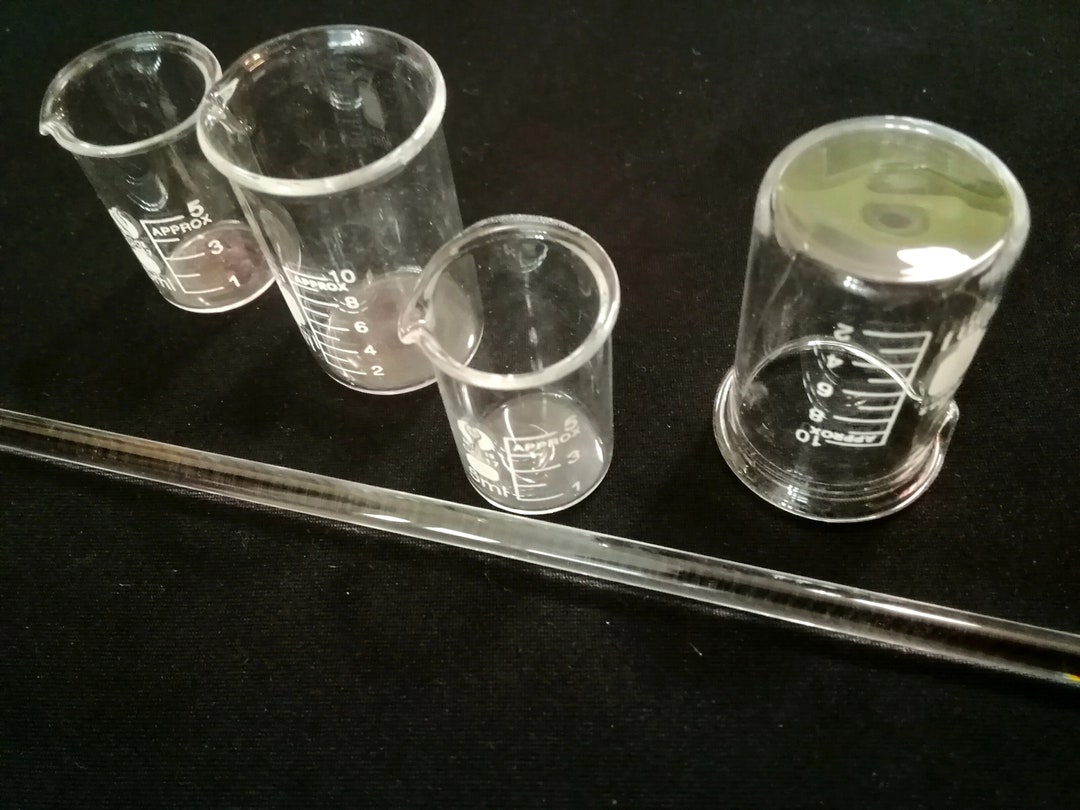 Mini Glass Measuring Cup W/ Glass Rod Set 5ml Measuring Tube - Etsy