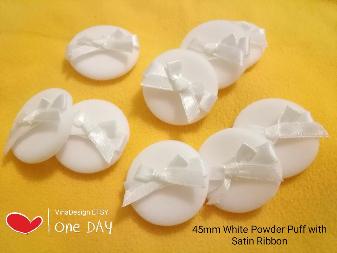 2pcs 45mm Small White Powder Puff Dry Powder Puff Small Powder Puff ...