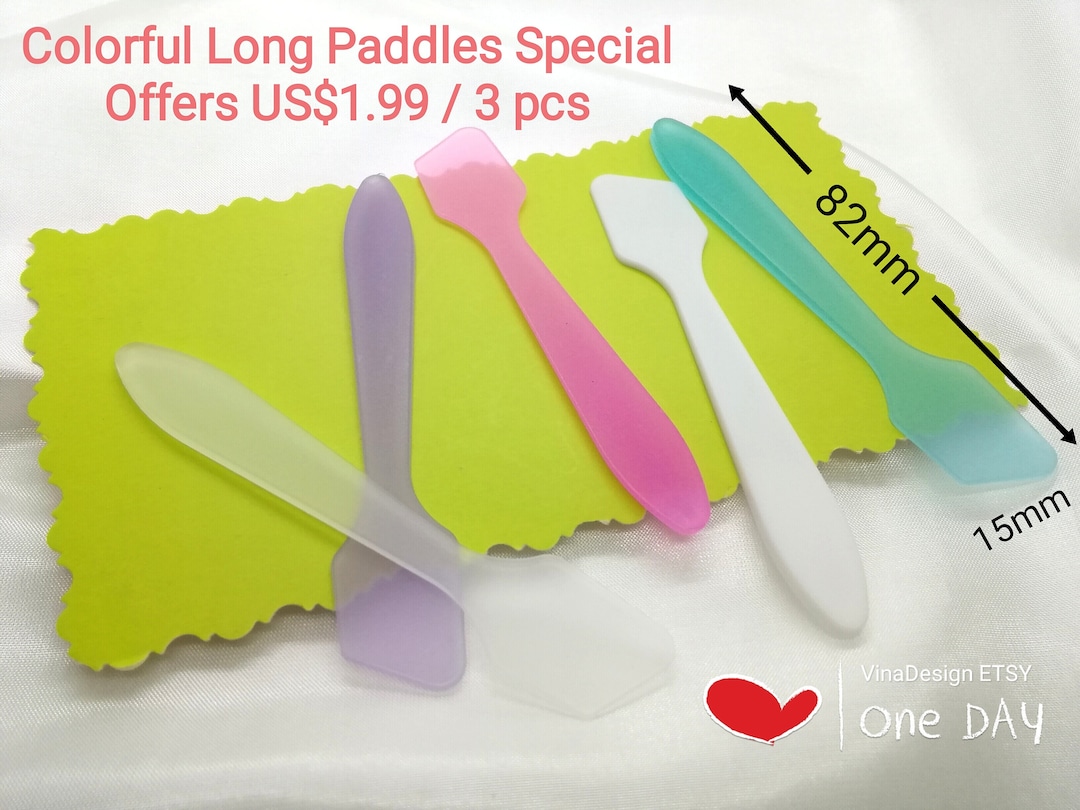 3pcs Long Colorful Paddle Long Cosmetics Packaging Gadget Cosmetics ...