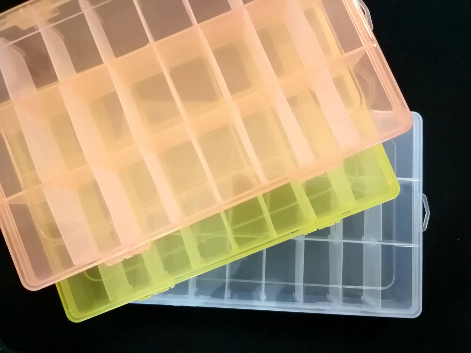 24 Adjustable Compartment Storage Box Pink Small Storage Box | Etsy