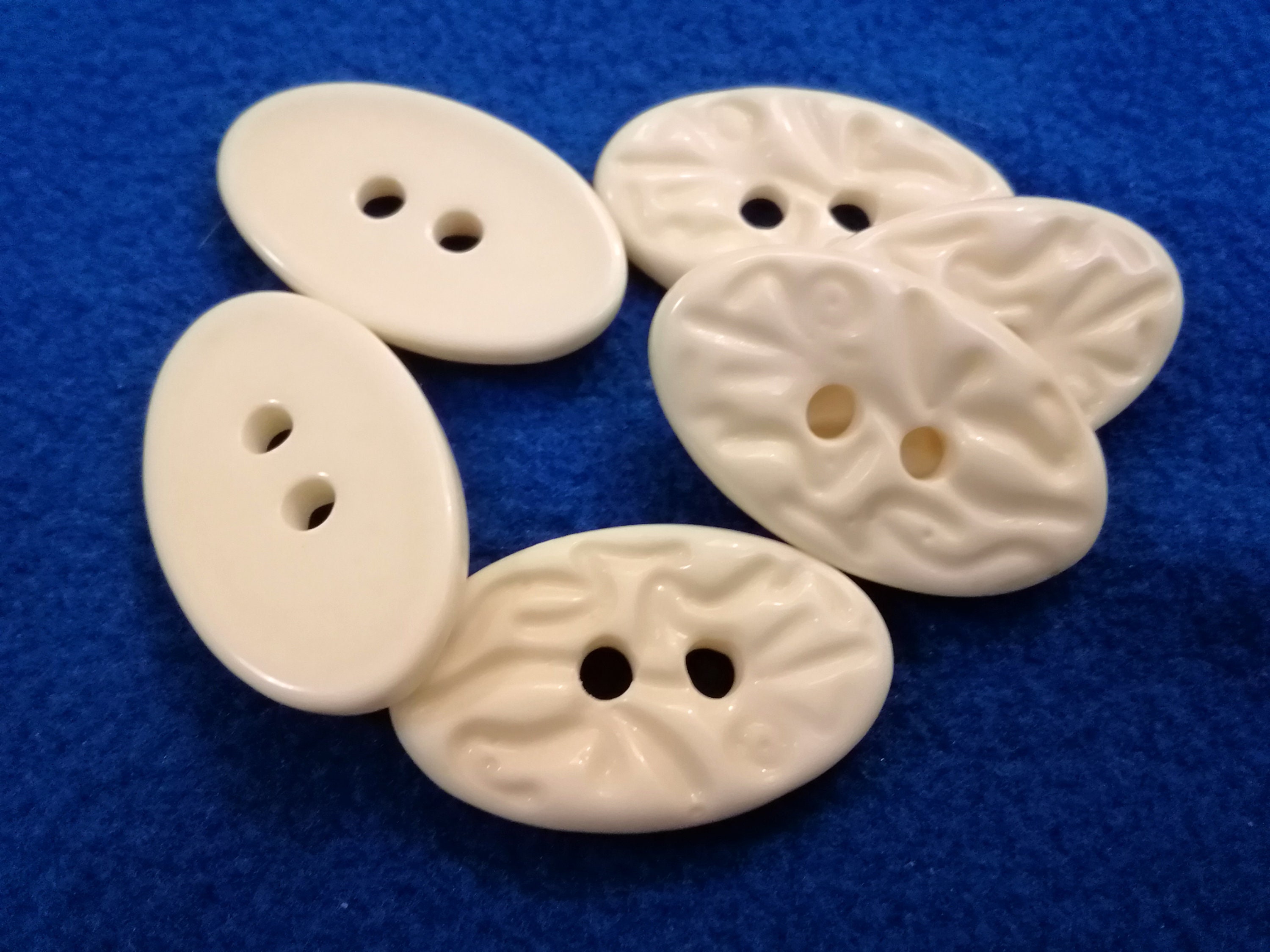 20mm x 33mm Oval Ivory Button Acrylic Oval Button Oval Ivory | Etsy