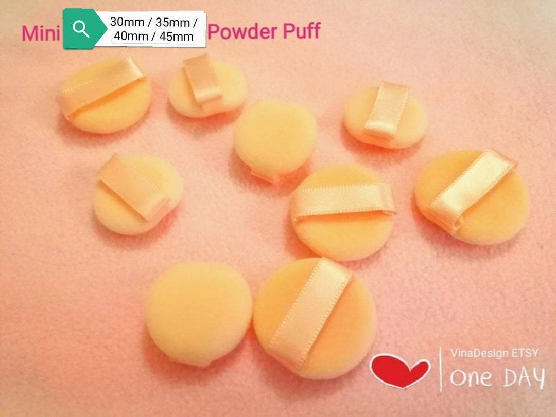 2 Pcs Super Mini 30mm/35mm/40mm Powder Puff Powder Puff 3cm Dry Powder ...