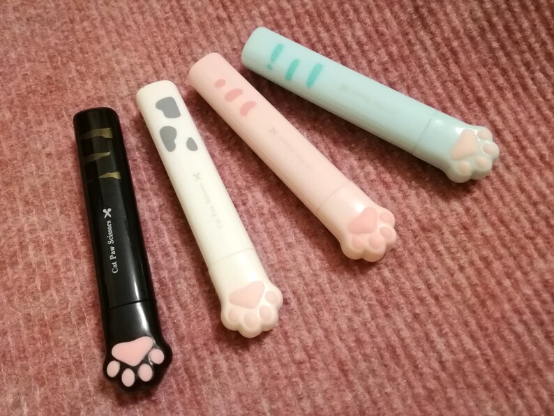 Cat Claw Shape Folding Scissors Cute Cat Compact Scissors Slim - Etsy