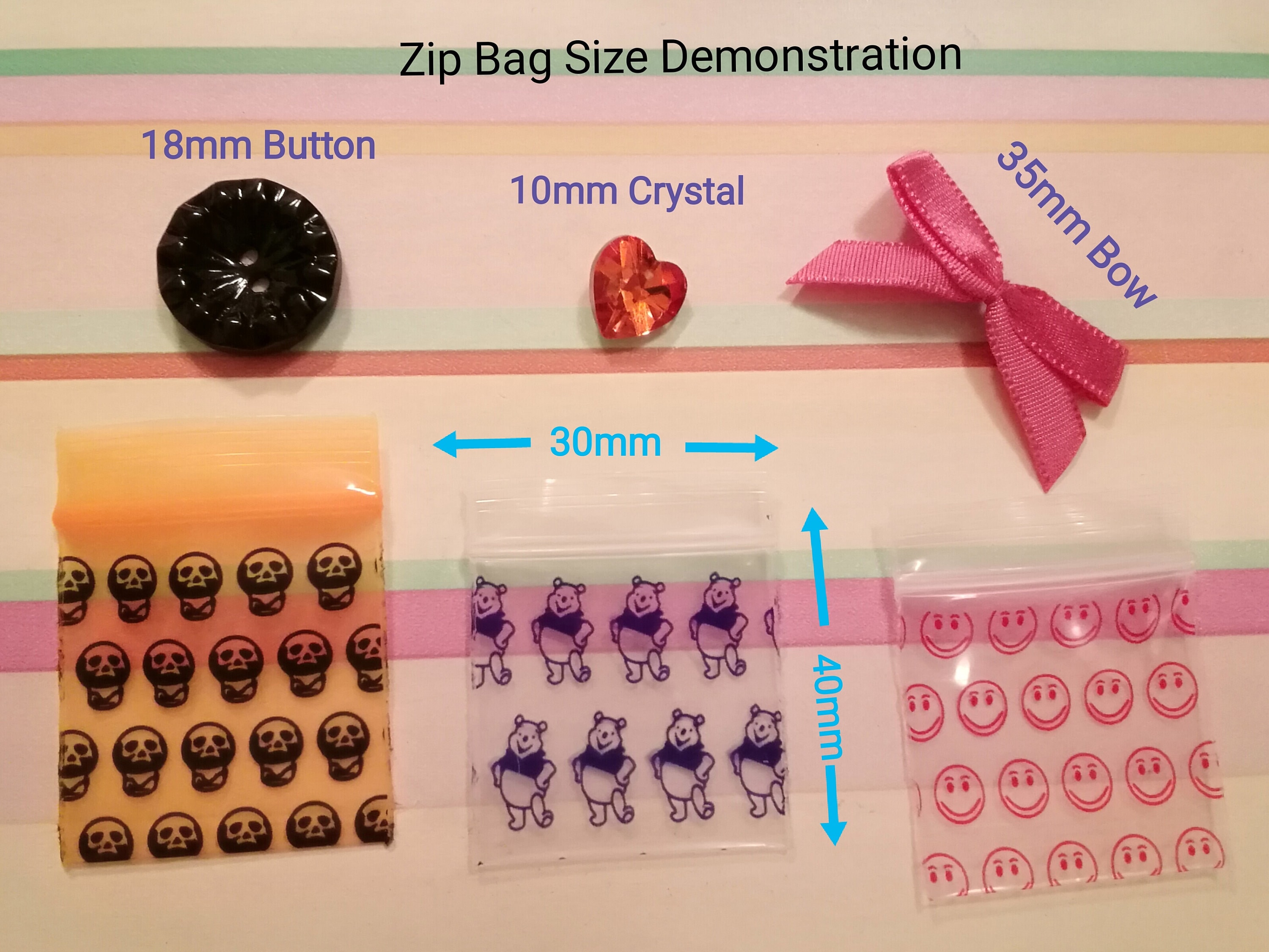 Mini plastic zipper bags store