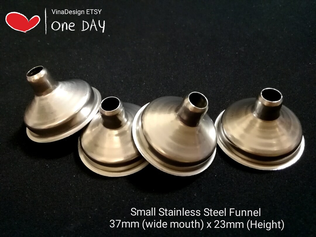 2pcs Mini Stainless Steel Liquor Funnel Portable Metal Funnel Pouring ...