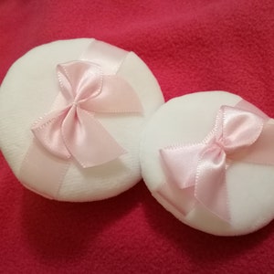 1pcs 55mm/70mm Pink Ribbon Powder Puff Thick White Powder Puff Thick ...